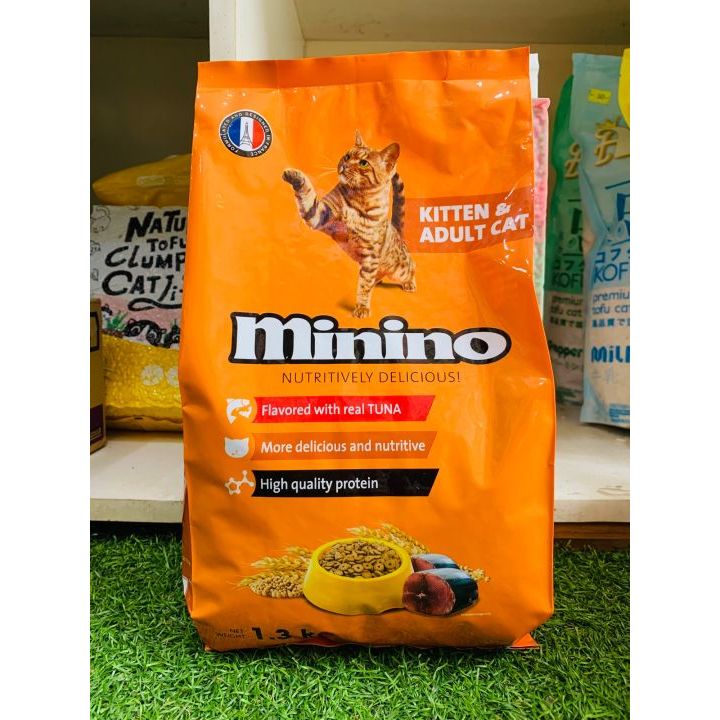 1,3kg Minino tuna - Thức ăn mèo Minino cam | Shopee Việt Nam
