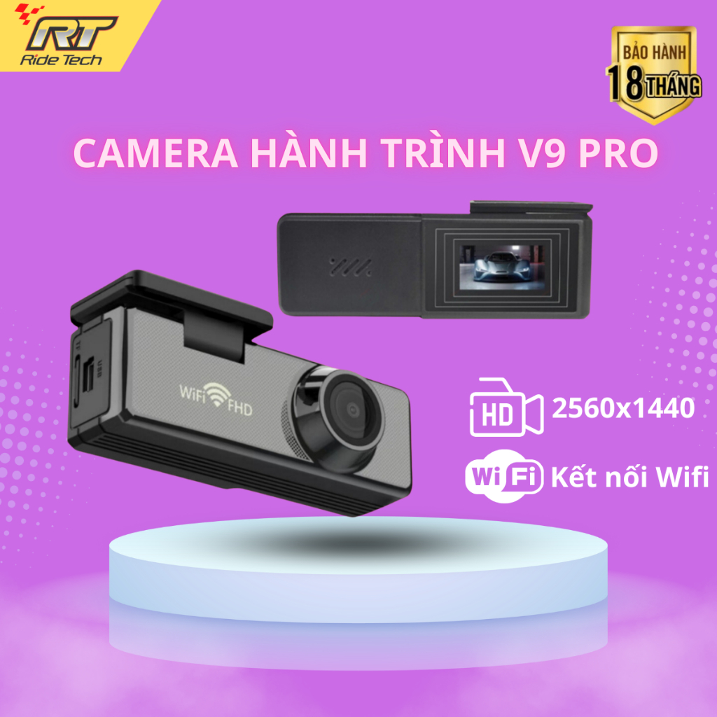 Camera hành trình V9 Pro, Full HD 1080P kết nối WIFI với điện thoại và ...