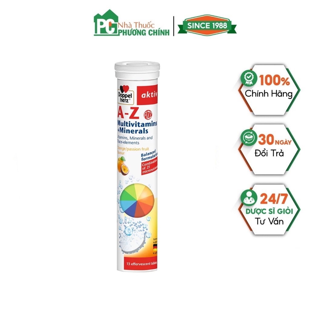 Viên Sủi Vitamin Tổng Hợp A-Z Fizz Multivitamins + Mineral Doppelherz ...