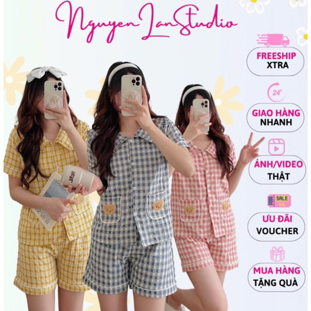 (ảnh thật) NL01 set đồ bộ hottrend đồ bộ xinh tay cộc quần đùi có túi ...