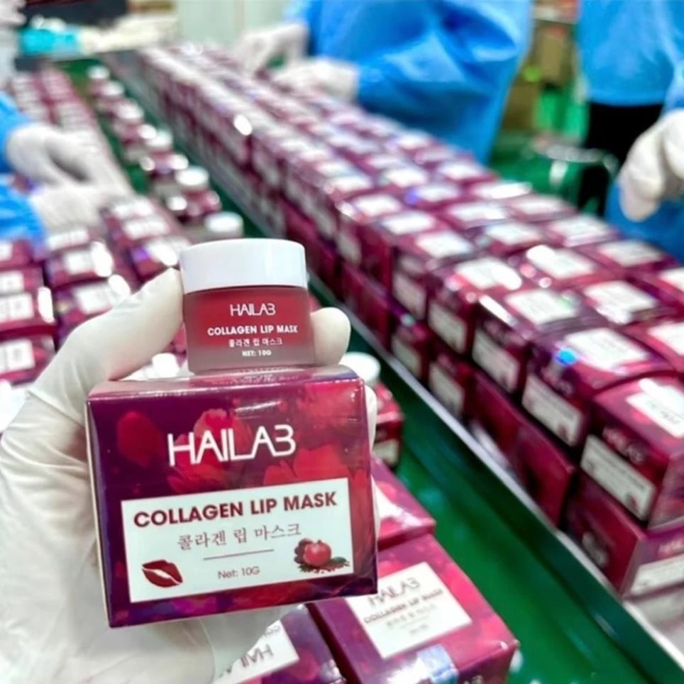 Kem dưỡng môi Ủ môi lựu đỏ Hailab collagen lip mask Hàn Quốc hộp 10g ...
