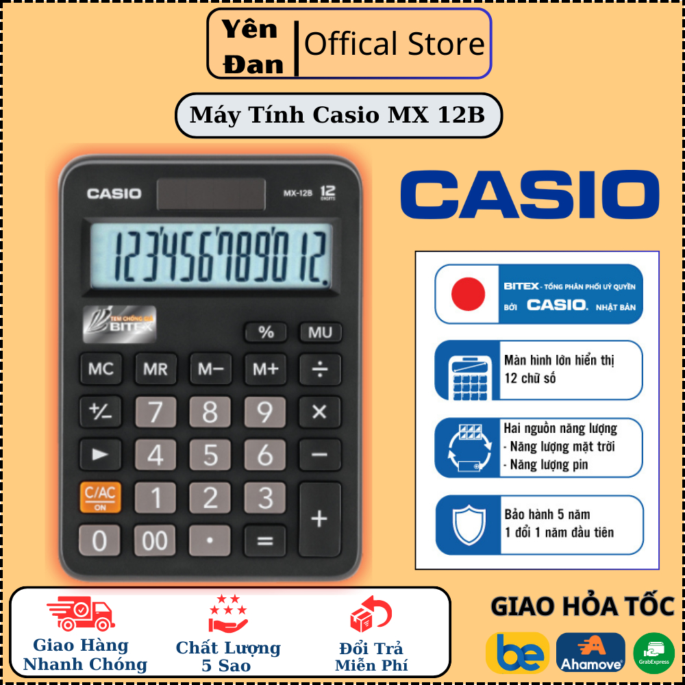 Máy Tính Casio MX 120B (Chính Hãng Bảo Hành 7 Năm) | Shopee Việt Nam