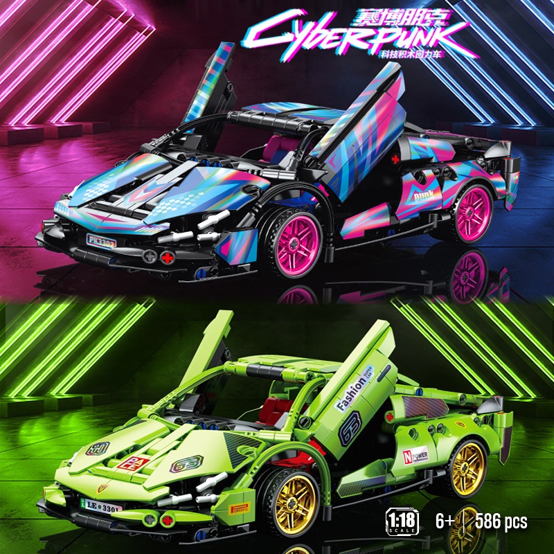 Mô hình lắp ráp siêu xe Lamboni 586 PCS tỉ lệ 1:14 đồ chơi ô tô điều ...