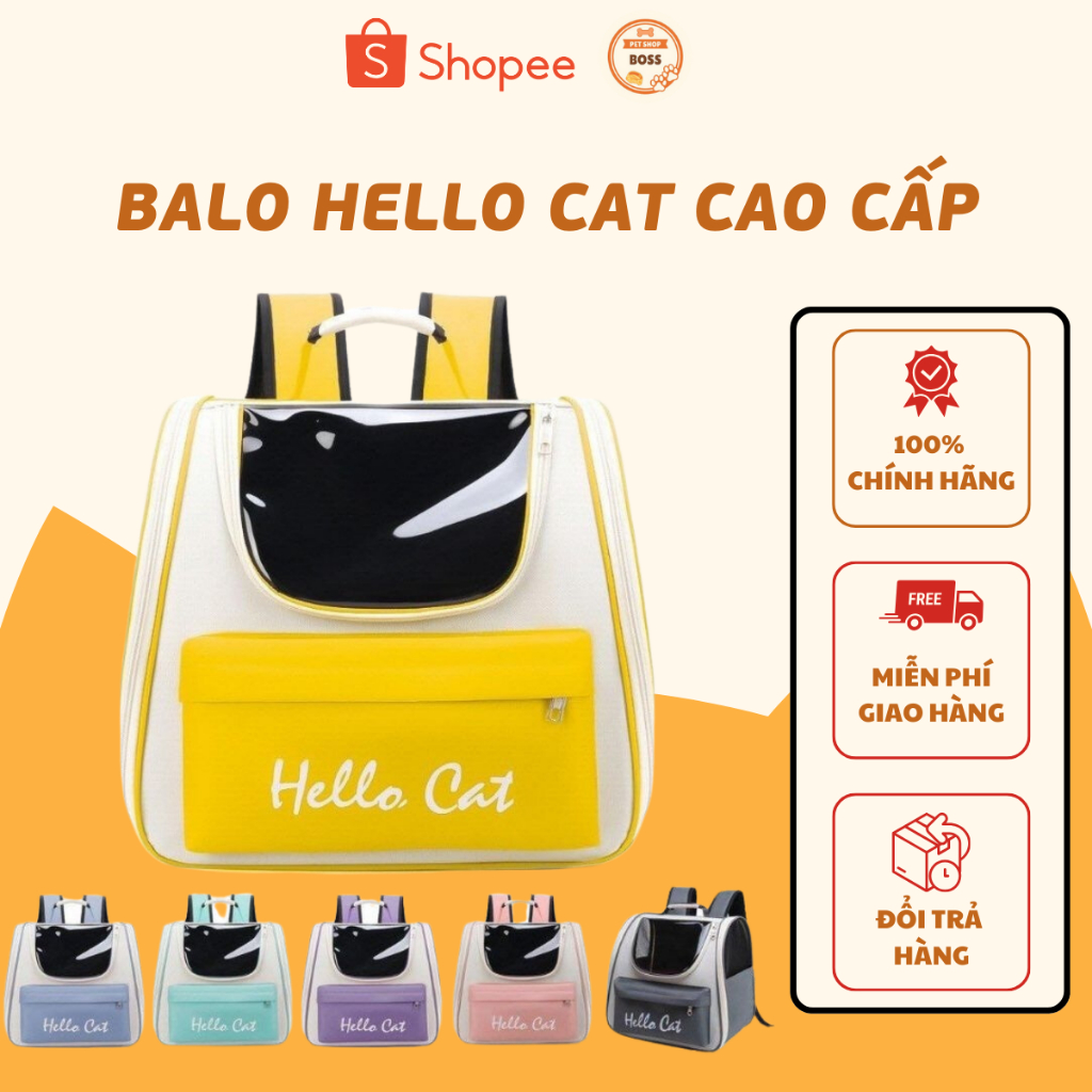 Balo Hello Cat Pro cho chó mèo có cửa hông, chống nước- Balo phi hành ...