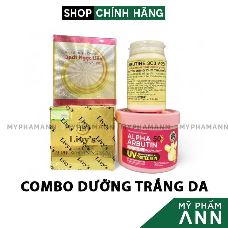 Combo Dưỡng Da Body Livy Vàng + Body Bạch Ngọc Liên Hồng + Kích V250 ...