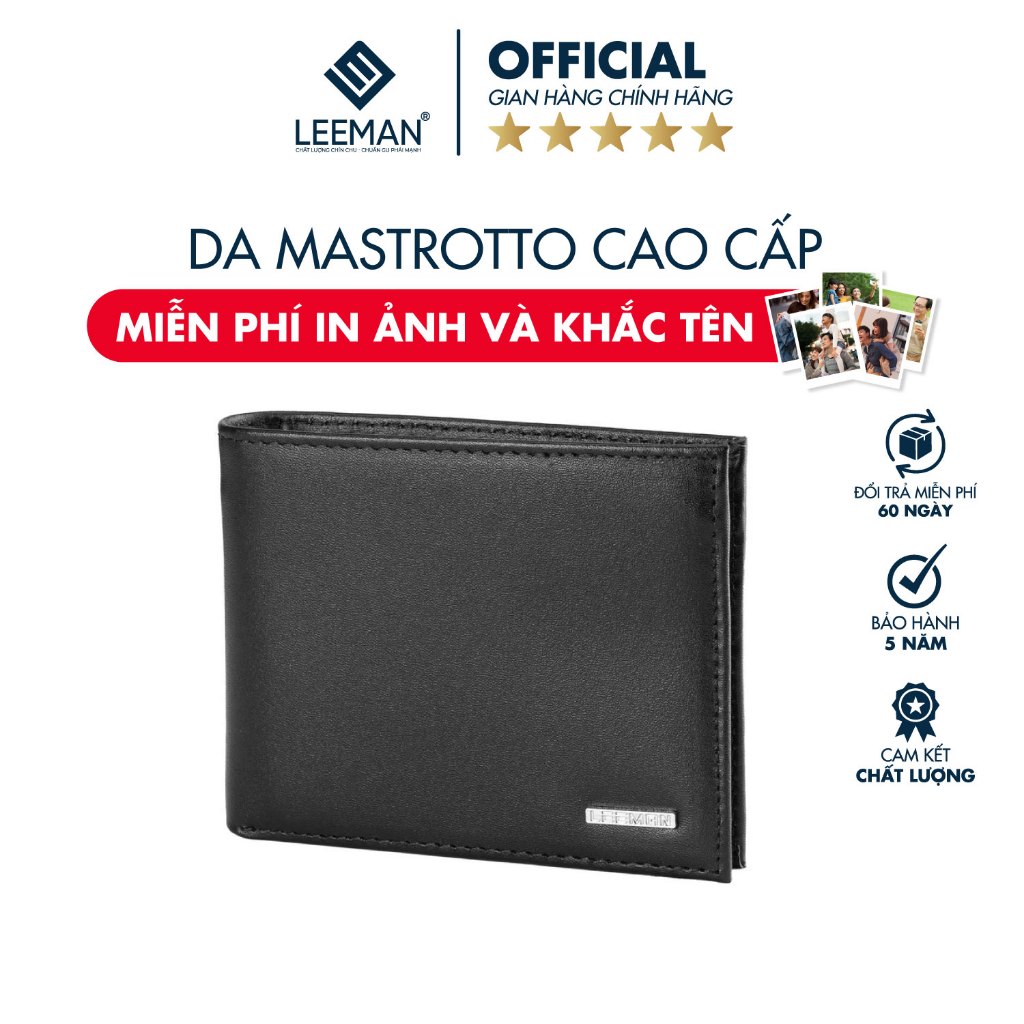[ CÓ KHẮC TÊN ] Ví Nam Cao Cấp Andrew Chính Hãng LEEMAN Thiết Kế Nhỏ ...