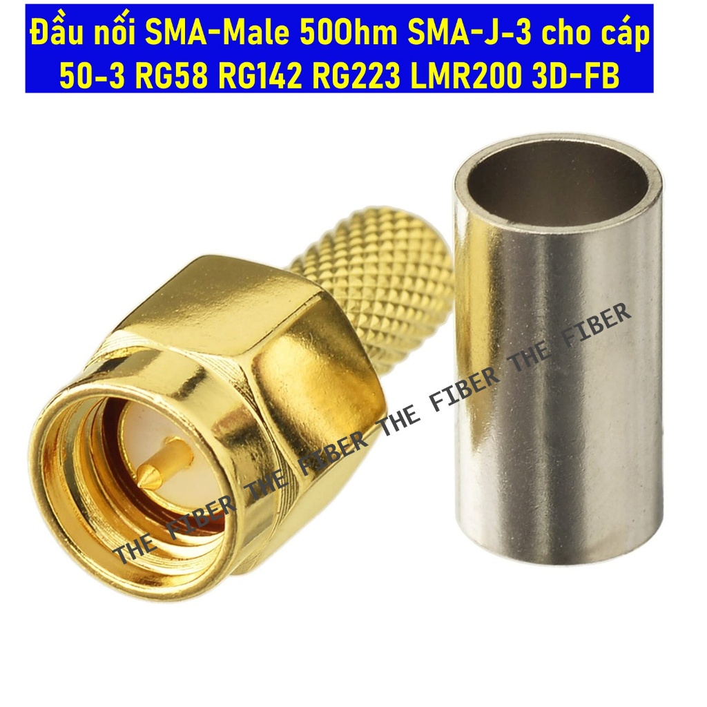 Đầu nối SMA nối dây đồng trục 50Ohm RG58 RG142 RG223 LMR200 3D-FB SMA-J-3 RP-SMA-J-3 | Shopee ...
