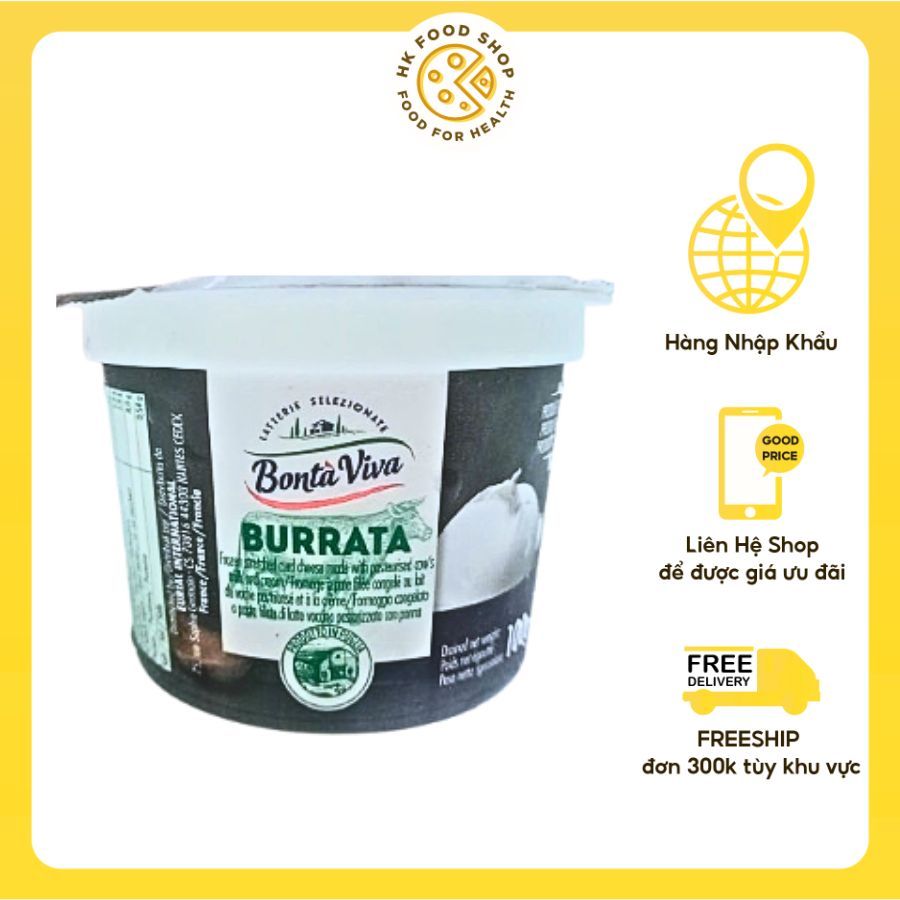 BONTÀ VIVA PHÔ MAI BURRATA - DATE 08/04/2026 ( 100GR / PACK ) | Shopee ...