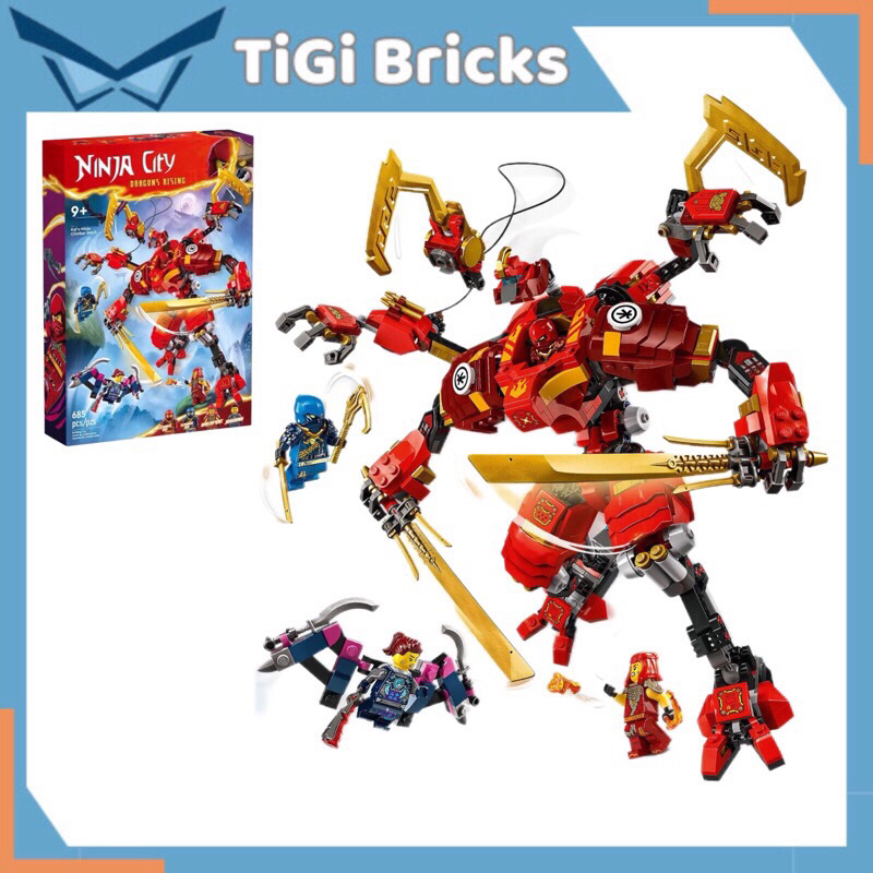[Tặng Mini] Ninjago Kai’s Climber Mech Mô hình lắp ráp Dragon Rising 2 ...