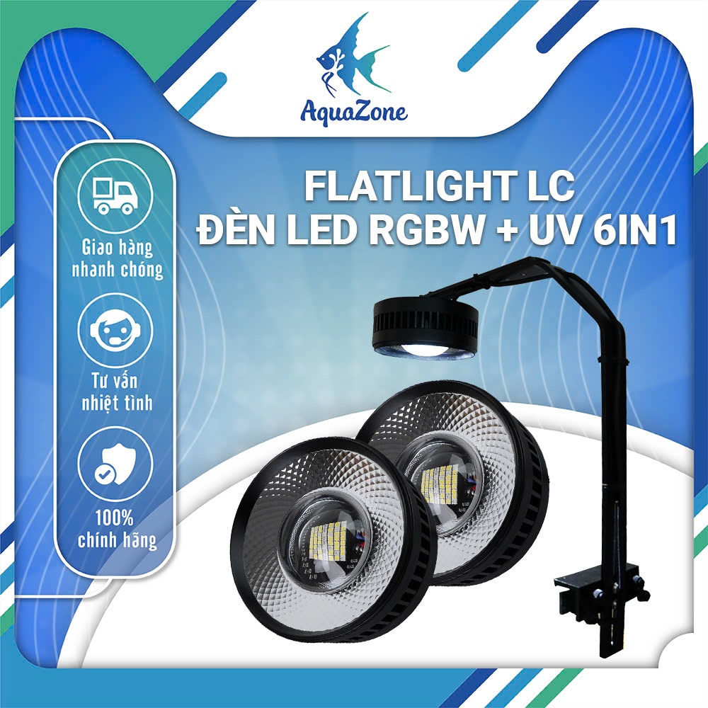 Đèn LED FLATLIGHT LC hồ cá công nghệ chip đèn RGBW + UV 6in1 (30w - 50w - 70w) | Shopee Việt Nam