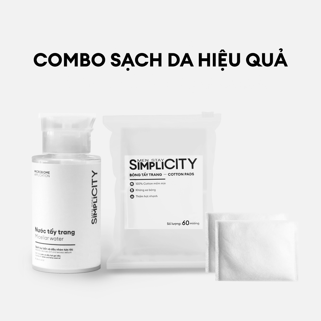 Bông tẩy trang 100% Cotton Men Stay Simplicity | Shopee Việt Nam
