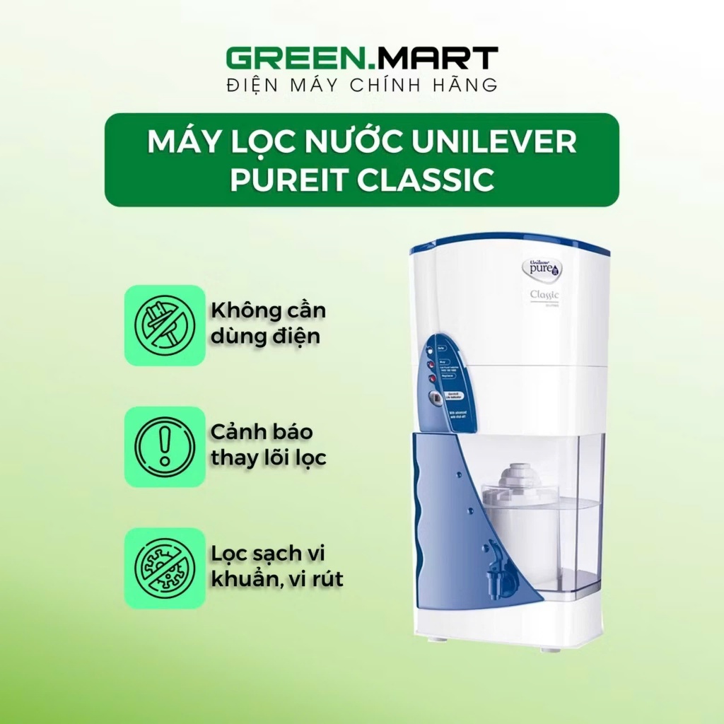 Bình lọc nước sạch uống trực tiếp Pureit Classic 9 lít | Máy lọc nước ...