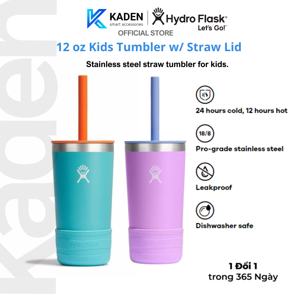 Bình Nước Giữ Nhiệt Dành Cho Trẻ Hydro Flask Kids Tumbler With Straw And Boot 12 Oz (355ml ...