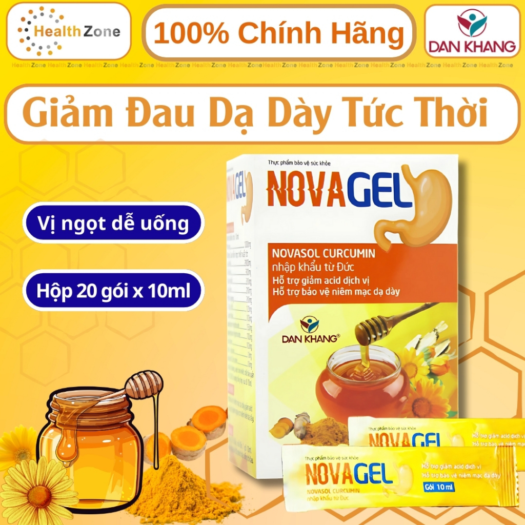 Gói uống hỗ trợ giảm đau dạ dày Novagel - Hộp 20 gói | Shopee Việt Nam