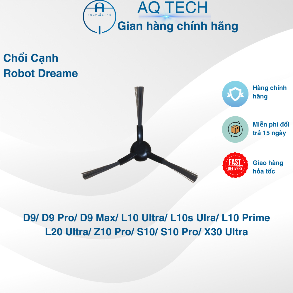 Chổi Cạnh Cho Robot Dreame D9/ D9 Pro/D9 Max/L10 Ultra/ L10s Ultra/ L10 ...