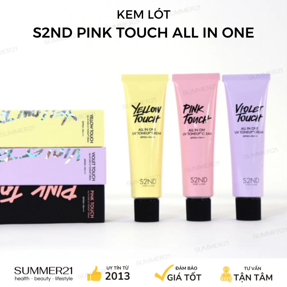 Kem lót S2ND PINK TOUCH ALL IN ONE TONE UP CREAM SPF30 PA++ 50ML ...
