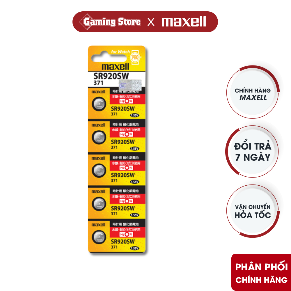Pin Maxell SR920SW / 371 (Đồng Hồ Đeo Tay) - Hàng Chính Hãng | Shopee ...