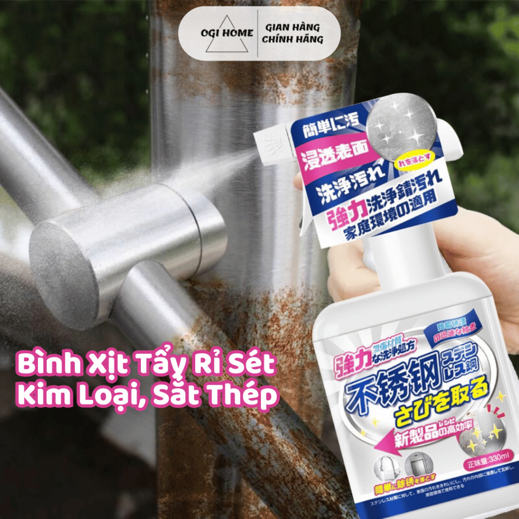 Bình Xịt Tẩy Rỉ Sét Kim Loại Inox Sắt Thép, Dung Dịch Tẩy Gỉ Sét Đa ...