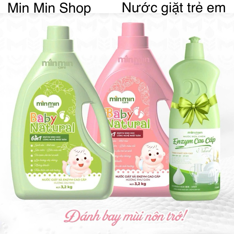 NƯỚC GIẶT TRẺ EM Min Min Care Baby Natural 6in1 dành cho trẻ sơ sinh ...