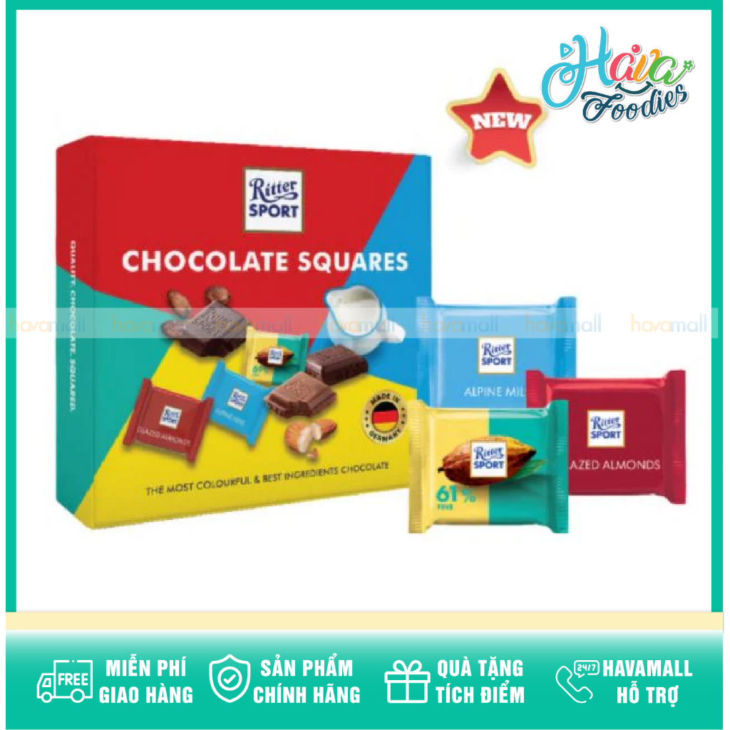 Socola Ritter Sport Chocolate Squares 90g | Shopee Việt Nam