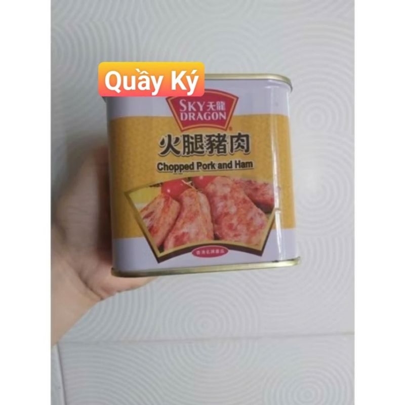 PATE THỊT HEO HONG KONG 340G - SKY DRAGON CHOPPED PORK AND HAM | Shopee ...