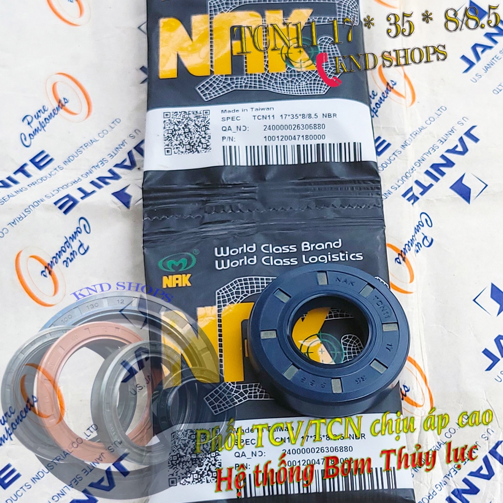 Phốt chịu áp NAK TCN11 17*35*8/8.5 | NOK TCV 17*35*7 | NOK TCV 18*35*8 ...