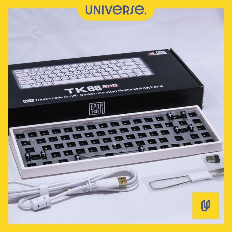 Kit bàn phím TK68 Pro - Epomaker Everglide - kit tk68 pro - 3 chế độ kết nối, led rgb, hotswap 5 ...
