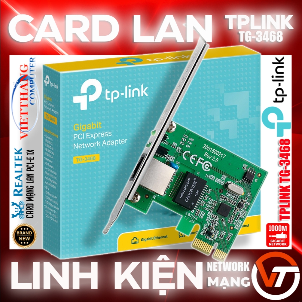 Card mạng Lan TP-Link TG-3468 PCIe to LAN 1GB - Thay thế cổng mạng PC ...