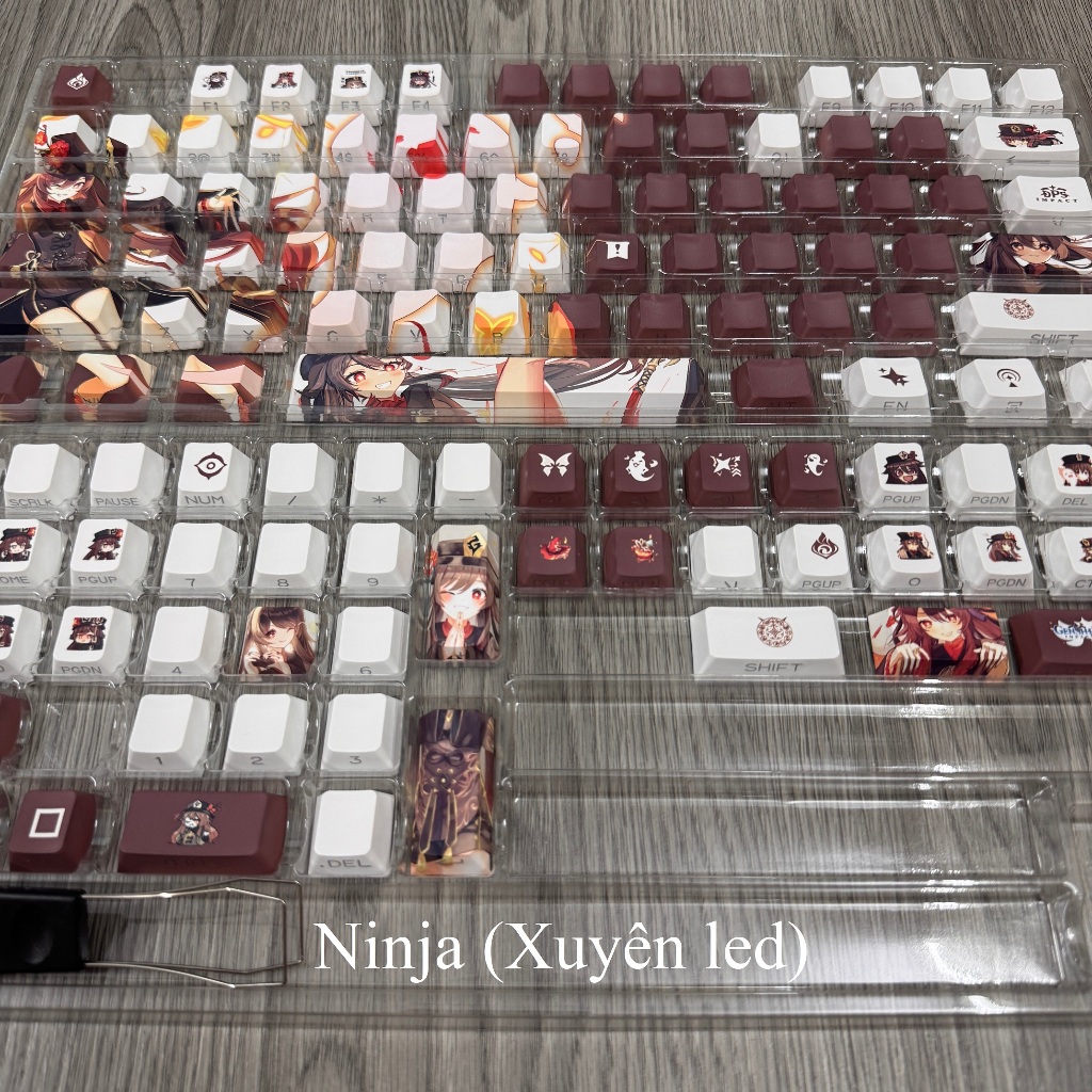 [GIAO NHANH] Keycap Hutao Ayaka Raiden Yae Nahida Hu Tao 136 phím PBT ...