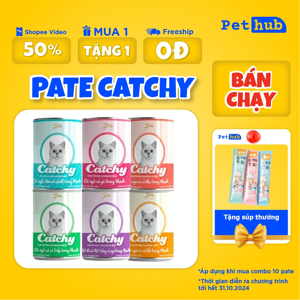 Pate Catchy Lon 400g Dạng Hộp Cho Mèo Mọi Lứa Tuổi Full 13 vị Pet Hub ...