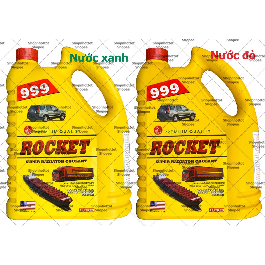 Nước làm mát động cơ ô-tô ROCKET 999 4L | Shopee Việt Nam