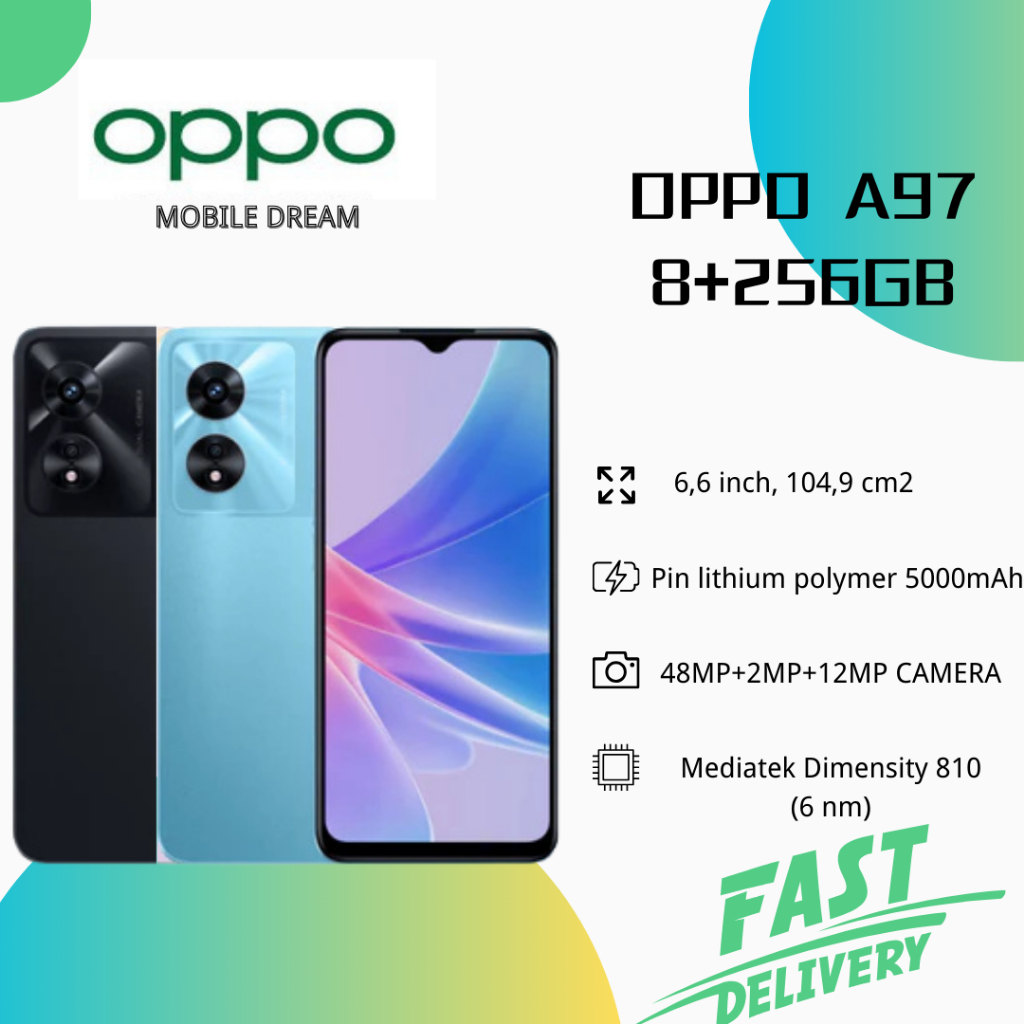 0PP0 A97 5G 8GB+256GB Mediatek Dimensity 810 | Sạc nhanh 5000 mAh, Camera 50MP, Android 12 ...