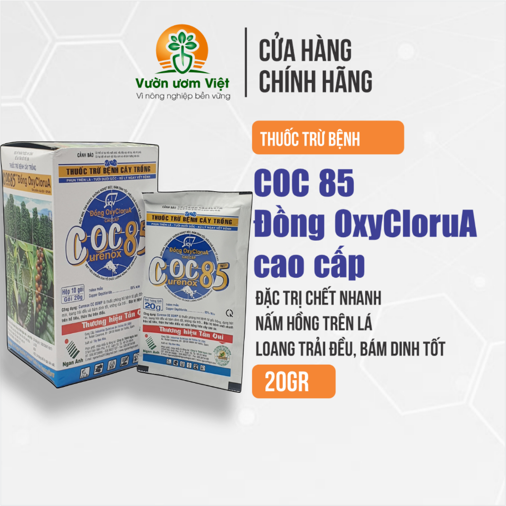 [Hộp 10 gói] Thuốc trừ bệnh Coc 85 chuyên trị nấm khuẩn trên cây trồng ...