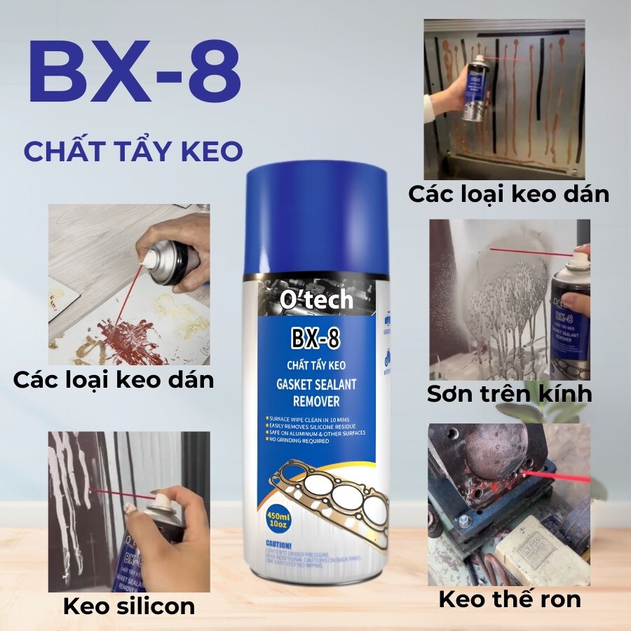 Chai vệ sinh khuôn,BX-8 O'Tech Vệ sinh băng dán,vệ sinh keo dán,hàng chính hãng BX8 | Shopee ...