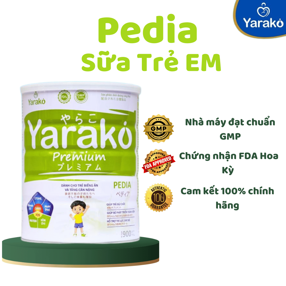 Sữa YARAKO PREMIUM PEDIA Sữa Tăng Cân Cho Bé Biếng Ăn Hỗ Trợ Bé Tăng Cân Tăng Đề Kháng Hộp 400 ...