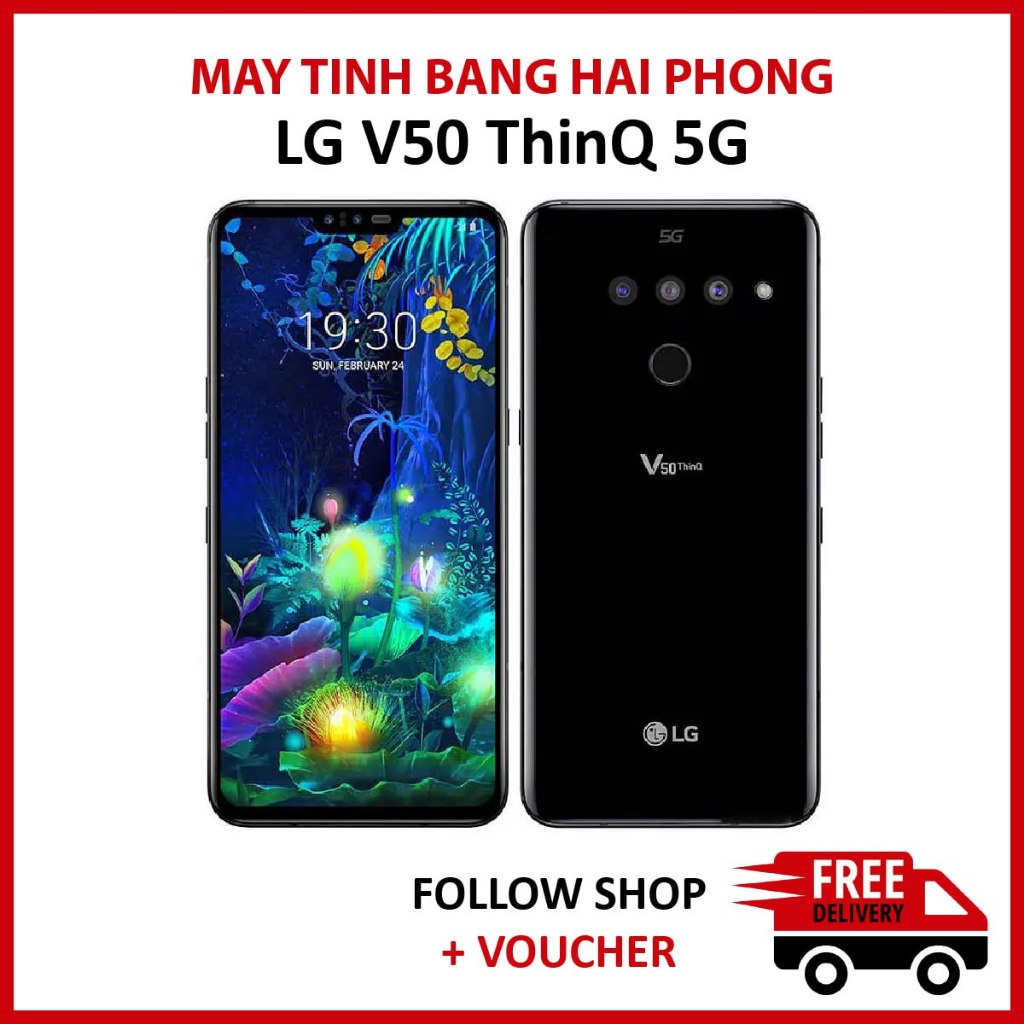 Điện thoại LG V50 RAM 6/128GB chip Snapdragon 855 màn 2K pin 4000 mAh hỗ trợ sạc nhanh 18W ...