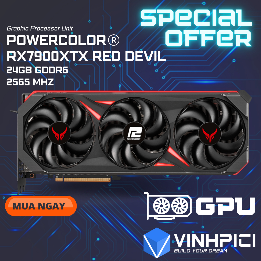 Card màn hình POWERCOLOR RX 7900XTX RED DEVIL [USED] | Shopee Việt Nam