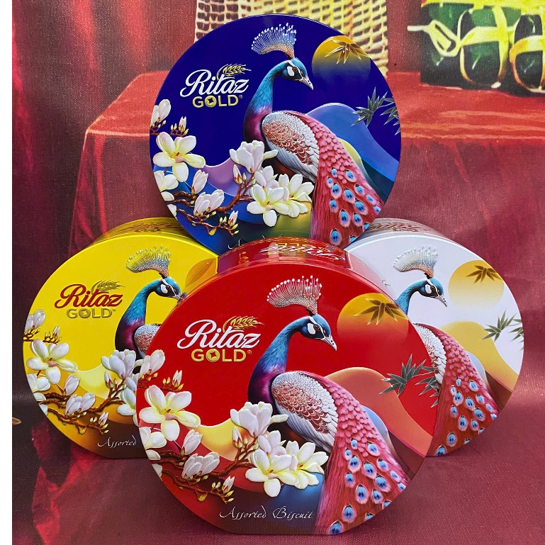Bánh Ritaz Gold 105g họa tiết công mẫu mới 2025 kích thước 16x15x7cm đủ ...