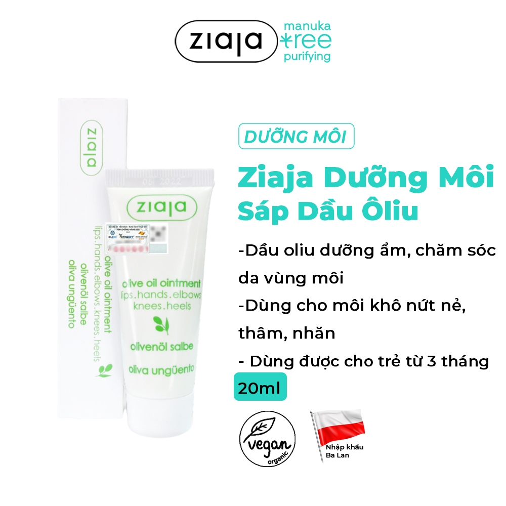 Sáp Dầu Ô Liu - Ziaja Olive Oil Ointment 20ml, Dưỡng Môi Khô, Nứt Nẻ ...