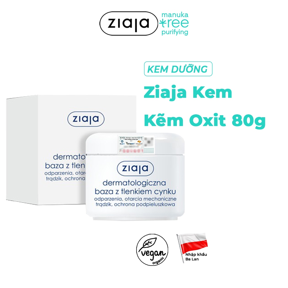 Kem Kẽm Oxit - Ziaja Dermatological Base With Zinc Oxide 13% - 80g ...