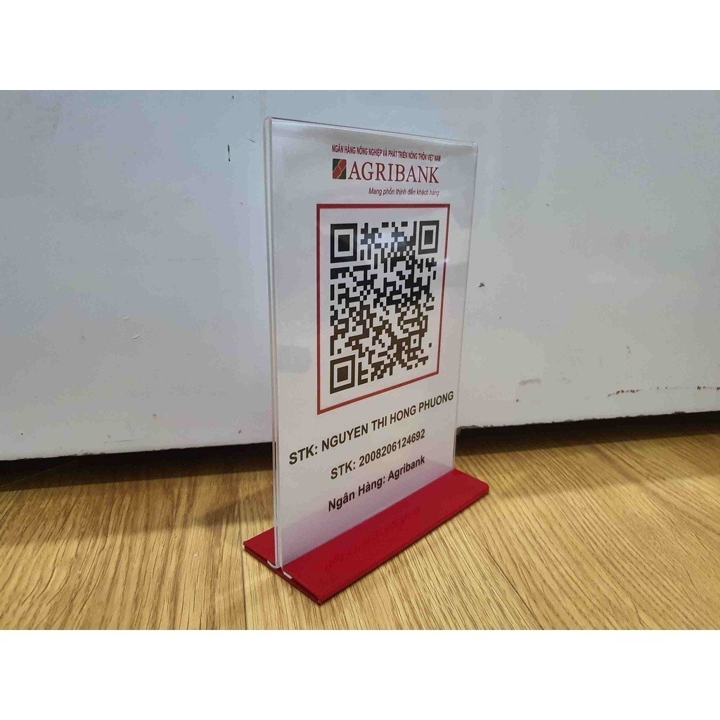 Mica trong suốt, in QR code, mã QR , Bảng mica A4, A5, A6 để bàn menu, bảng mica để bàn | Shopee ...