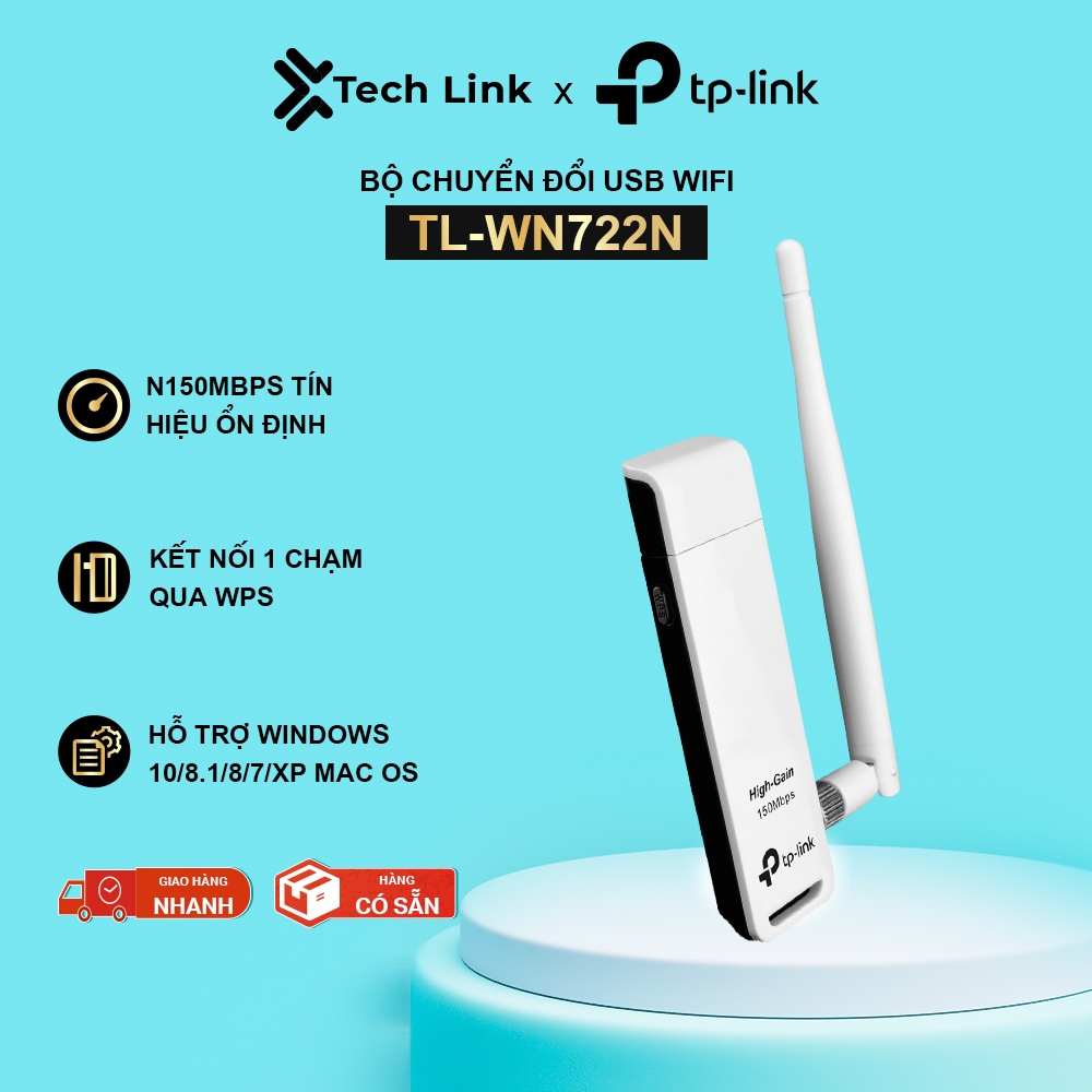 [Hỏa Tốc] Bộ Chuyển Đổi USB Wifi TP-Link TL-WN722N V4 Chuẩn N 150Mbps ...