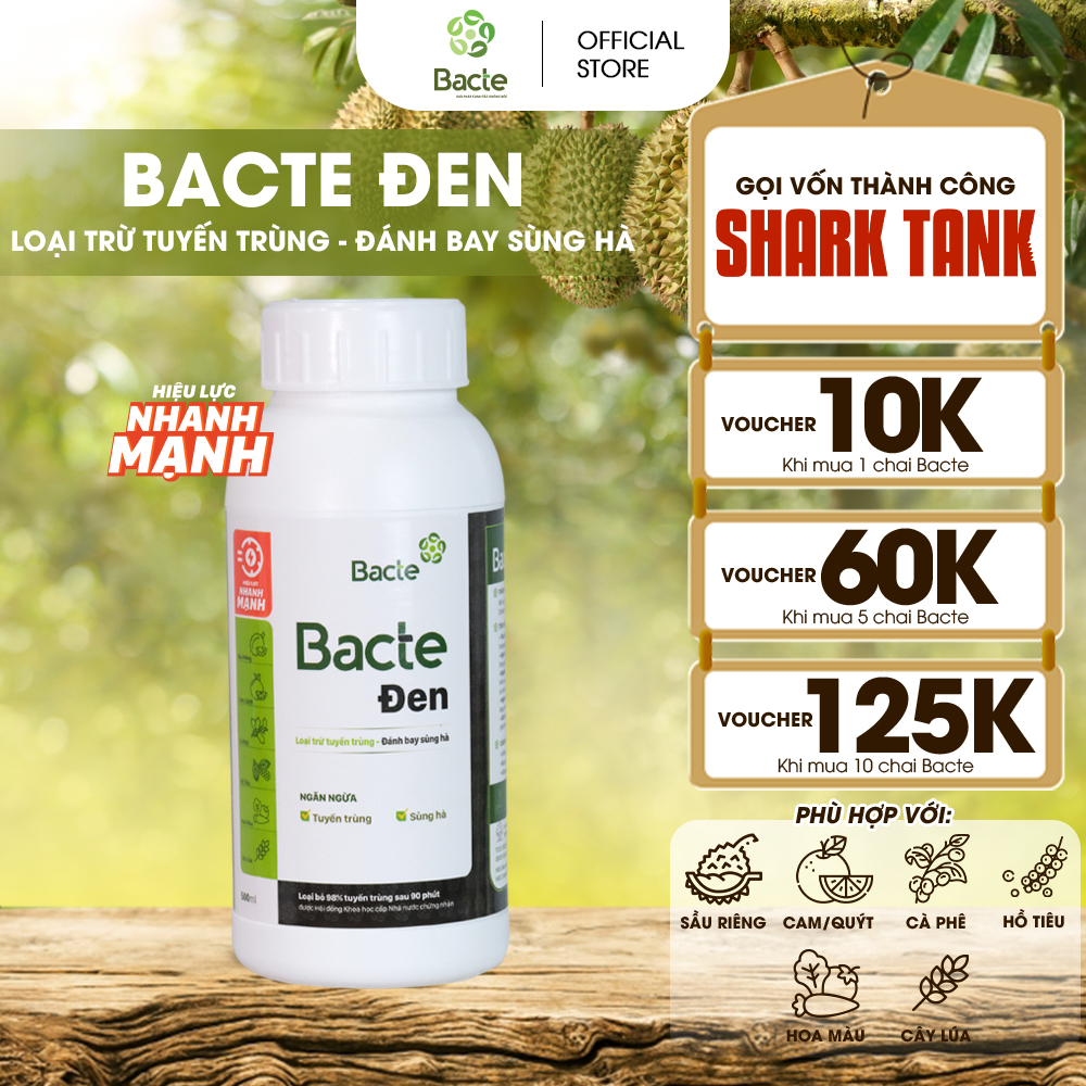 Bacte Đen Giúp trị Sùng Hà, Tuyến Trùng ( 500ml) | Shopee Việt Nam