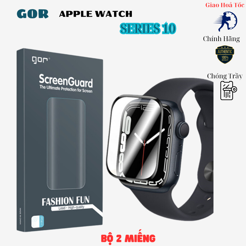 Combo 2 Miếng Dán màn hình 3D GOR cho Apple Watch Series 10 Size 42mm ...
