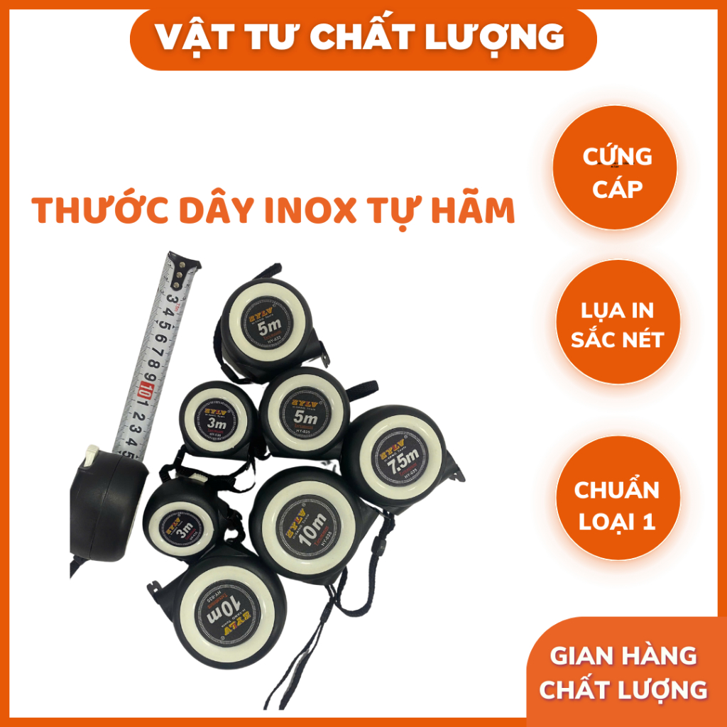 Thước dây cứng cấp chuẩn loại 1 kích thước 3M, 5M, 7,5M, 10M | Shopee ...