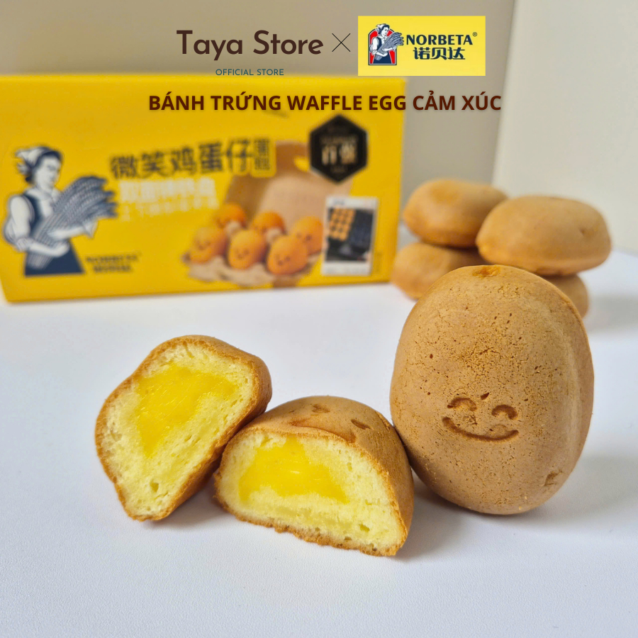 Bánh Trứng Nhân Kem Phô Mai Tươi Mặt Cảm Xúc Norbeta Hộp 9 Bánh 252g ...