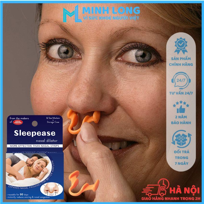 Chống Ngáy Ngủ Sleep Pease Kẹp Mũi Làm Thông Thoáng Đường Thở Đeo Mũi ...