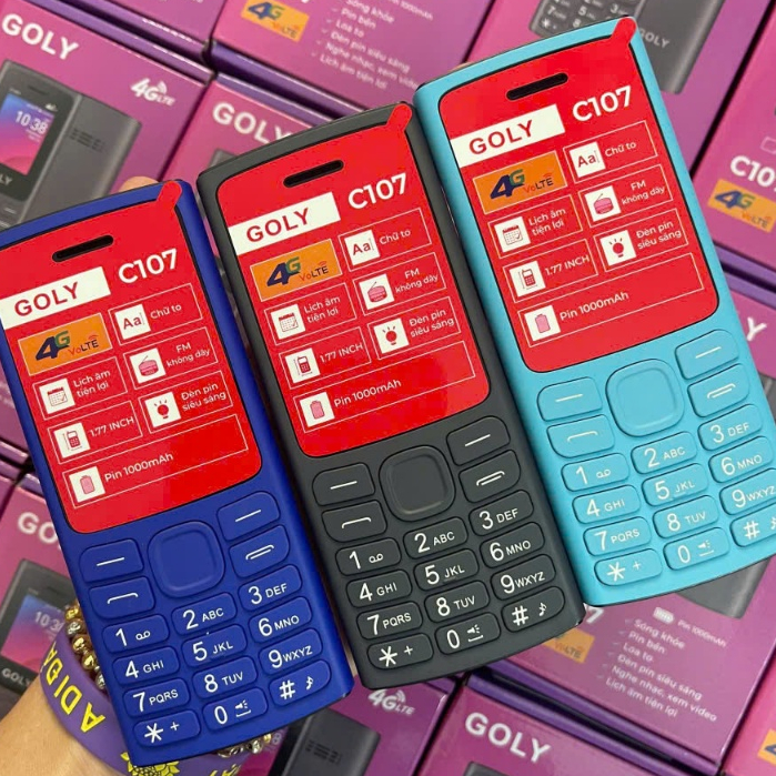 Điện thoại bàn phím GOLY C107 Sóng 4G 2sim - Màn 1.77 - Pin 1000mah ...