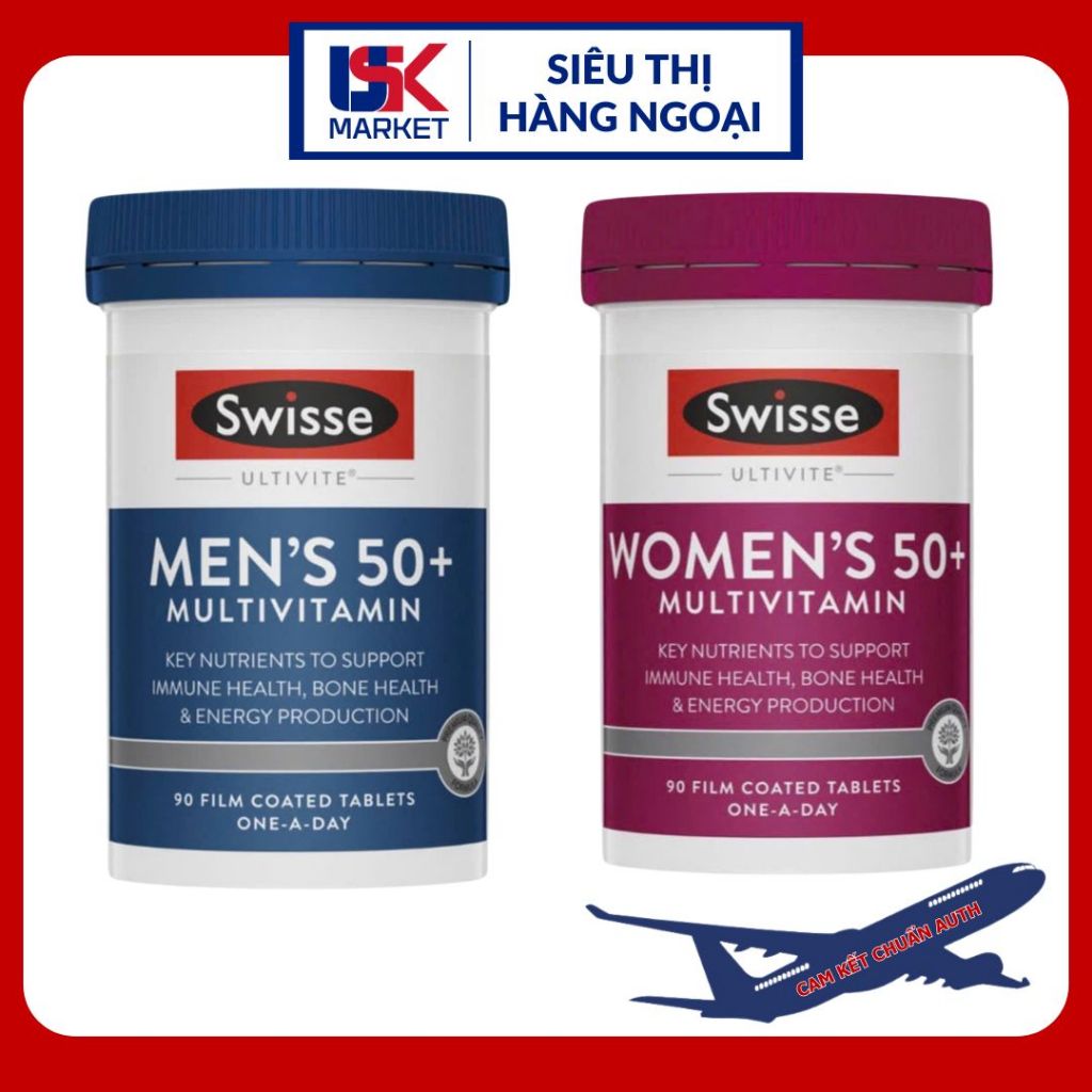 Vitamin Tổng Hợp Cho Nam Nữ trên 50 tuổi - Swisse Men's/Women's Ultivite 50+ Multivitamin ...