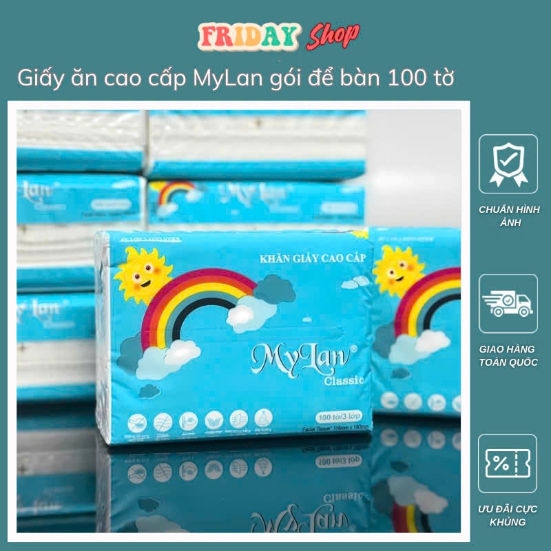 [Loại Xịn] Giấy Ăn Cầu Vồng MyLan Cao Cấp, Giấy Ăn Rút 3 Lớp Siêu Dai ...